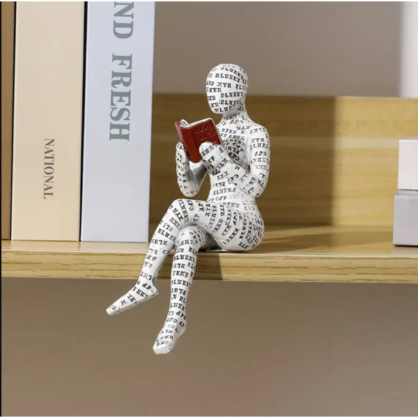 Wrought Studio™ Harjinder Reading Sculpture Study Den Office Decor Teacher Gift Book Lover ...